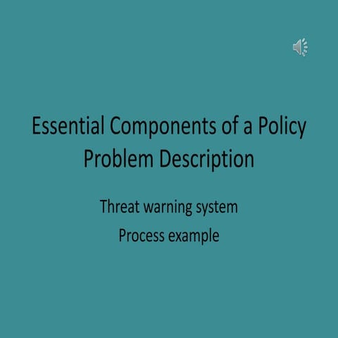 Essential components of a policy problem definition | PPT