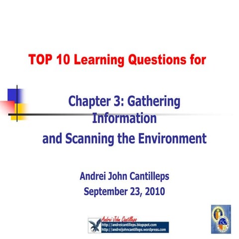 Top Ten Learning questions for Chapter 3 | PPTX