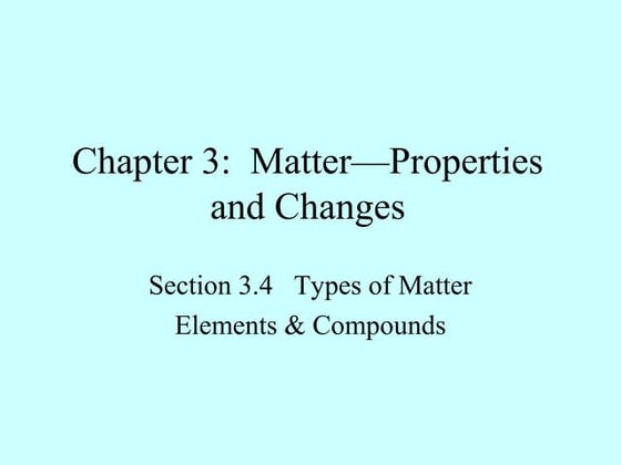 Classifications of Matter | PPT | Chemistry | Science