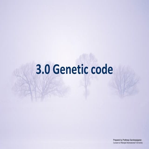 Ch3 the genetic code | PPT