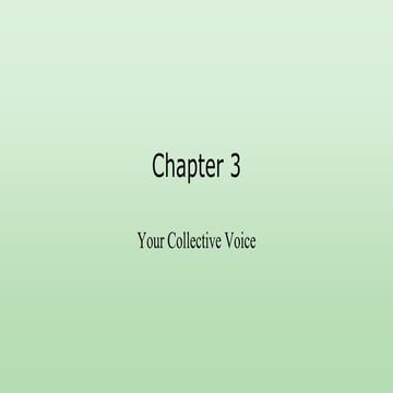 CH3: Your Collective Voice | PPTX | Business and Finance