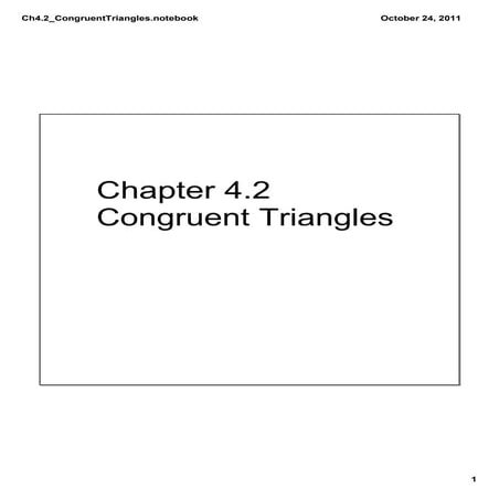 Ch4.2 Congruent Triangles | PDF