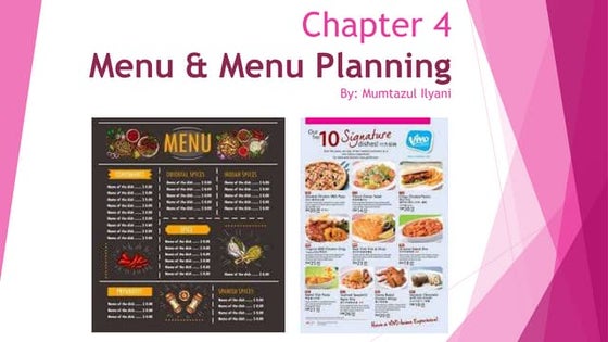 Menu Planning | PPT
