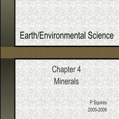 Minerals | PPT | Geology | Science