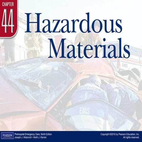 Chapter 44 Hazardous Materials Incidents | PPTX