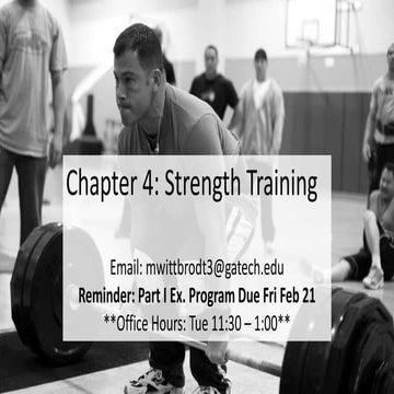 APPH 1050 Ch 4 and 5 strength training and flexibility | PPTX