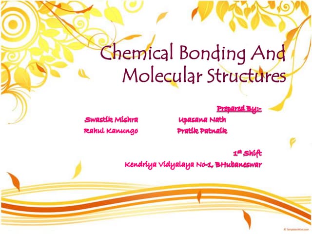 Chemical Bonding and Molecular Structure Class 11 Notes Chemistry ...