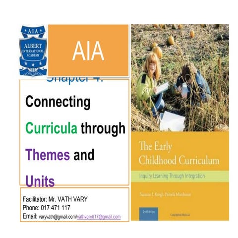 CH 4 Connecting Curricula through Themes and Units.pptx | Daycare and ...