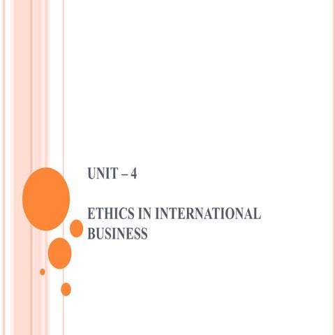 Ch 4 ethics in international business 1 | PPT