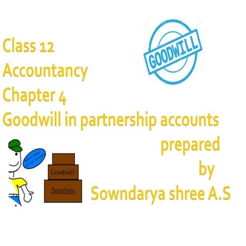 Goodwill in partnership accountiing | PPTX