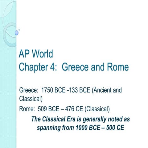 Ch 4 greece_and_rome_in_summary | PPT