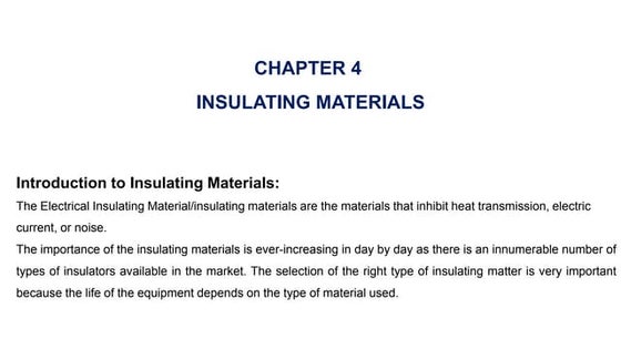 Unit -IV Insulation.pptx