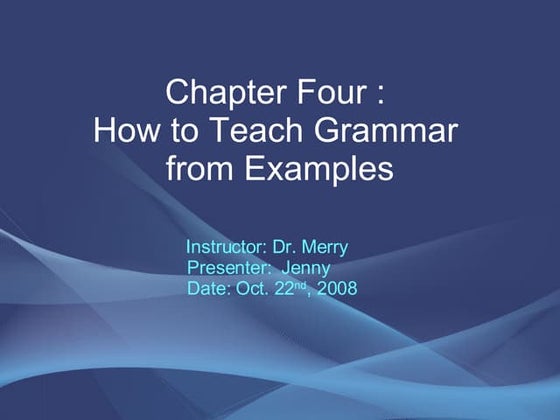 Teaching of grammar and vocabulary | PPT