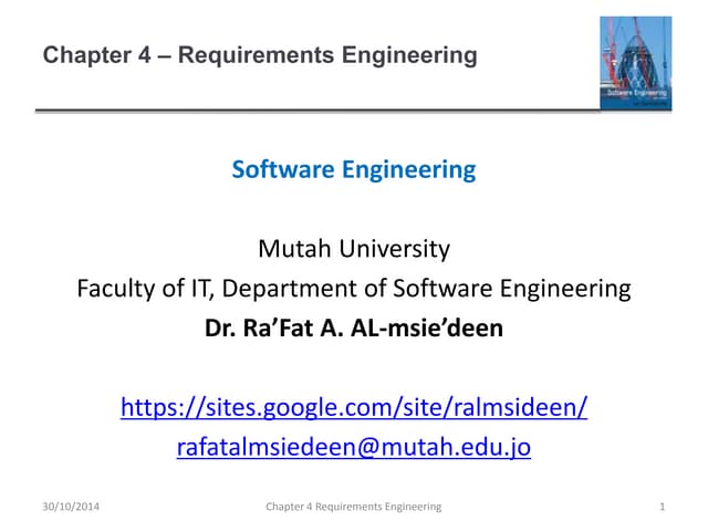 Chap 4 - Requirements Engineering 1.ppt | Operating Systems | Computer Software and Applications