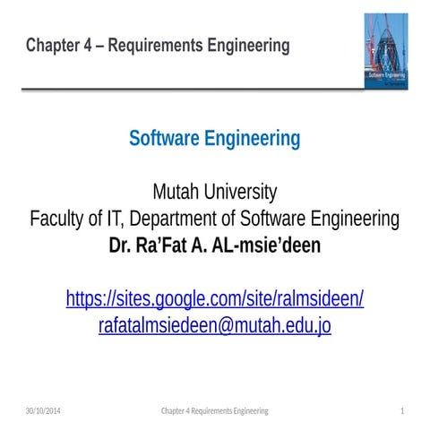 software requirement engineering by khala g | PPT