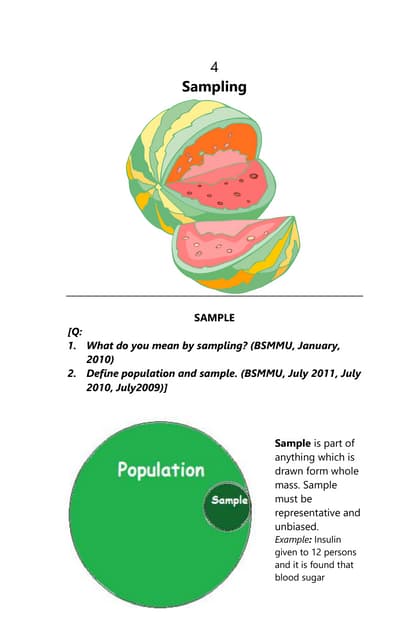 Introduction to Biostatistics and types of sampling methods | PPTX