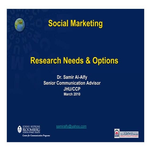 Ch4 social marketing research_acu | PDF