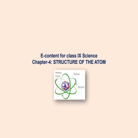 Structure of the Atom ruthurford model 6 | PPTX