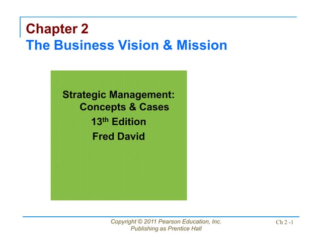 SM CH 2 VISION AND MISSION ANALYSIS | PPTX