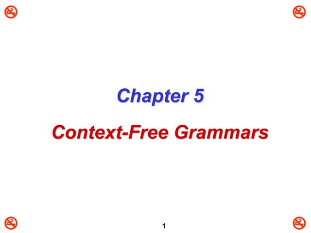context free grammars automata therory and compiler design | PPT context free grammars automata therory and compiler design | PPT
