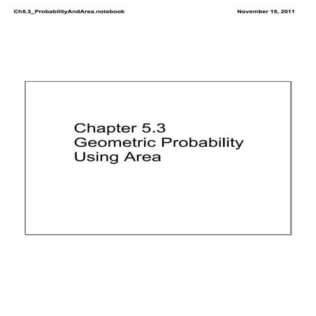 Ch5.3 Probability and Area | PDF