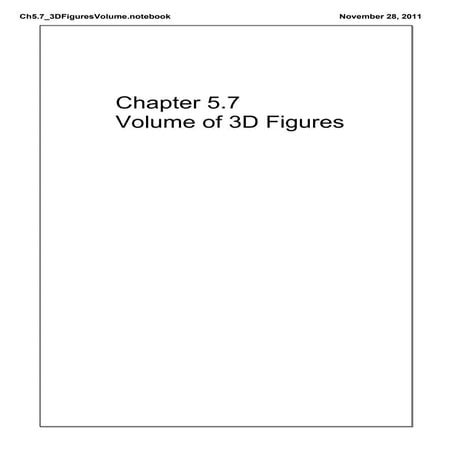 Ch5.7 3D Figures: Volume | PDF