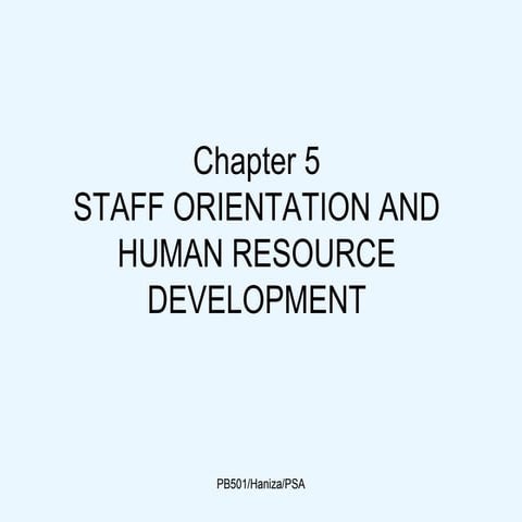 Ch 5 Human Resource Development Ppt