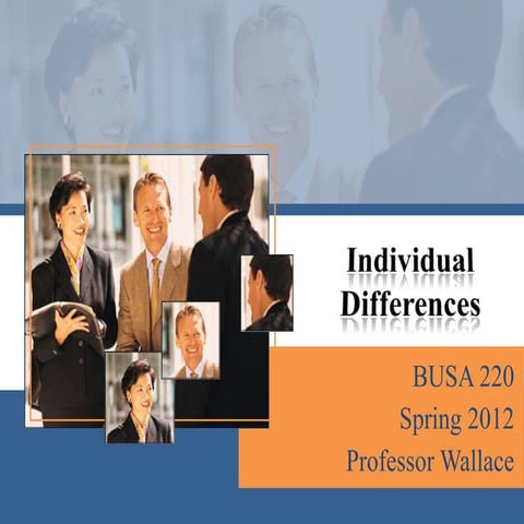 OB - Individual Differences | PPT