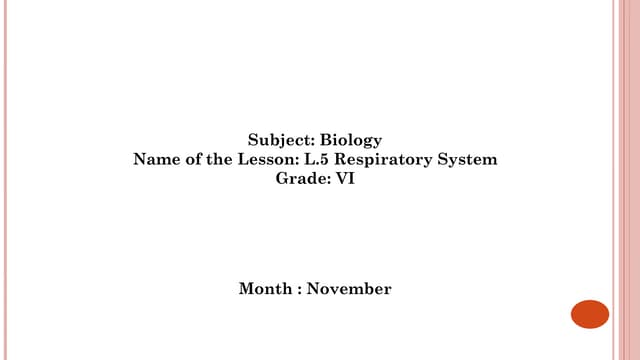 Grade 8 - Respiratory System | PPT