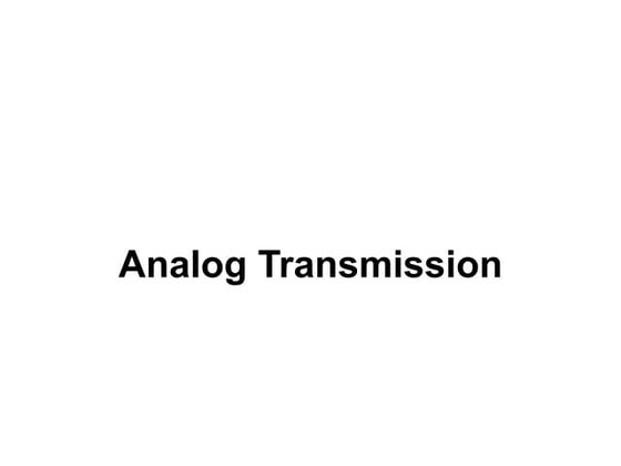 Analog to analog conversion | PPTX | Technology & Computing