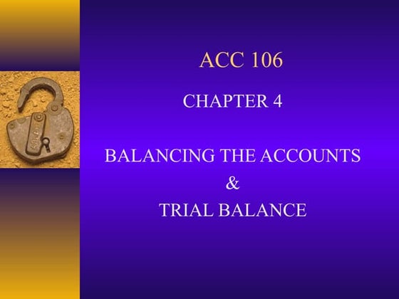 Topic 8 trial balance | PPTX