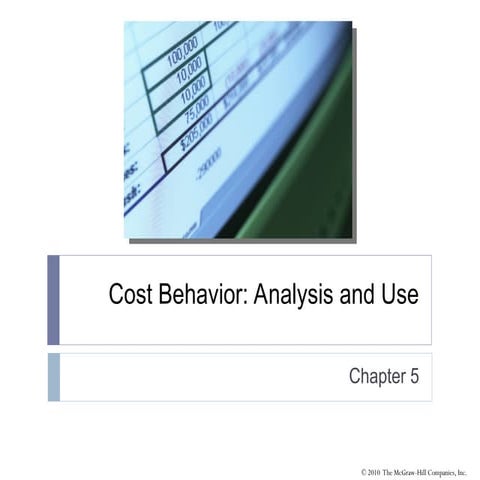 Garrison & noreen Cost Behaviour: Analysis and Use | PPT