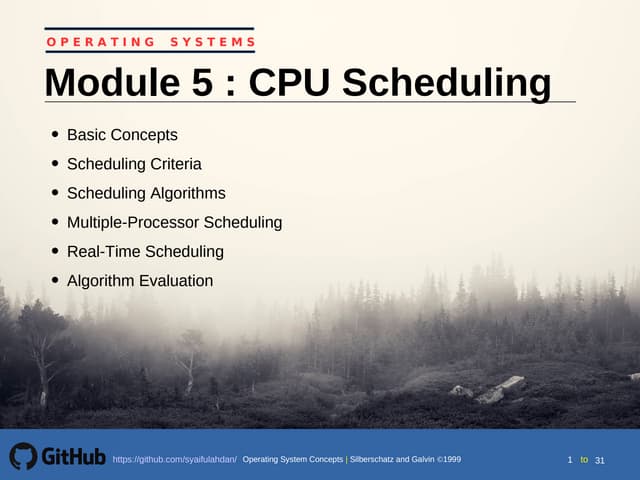 Operating System Ch5 Cpu Scheduling Ppt 1086