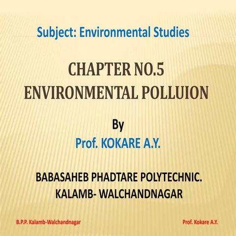 Ch 5 5 Environmental Pollution | PPTX