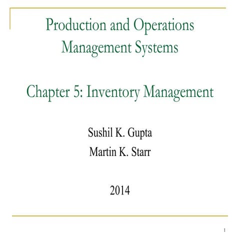 Ch 5 Inventory management system for mechanical.ppt | Free Download