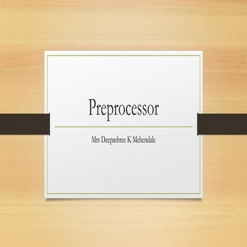 MACRO and Preprocessor in C Programming | PPTX