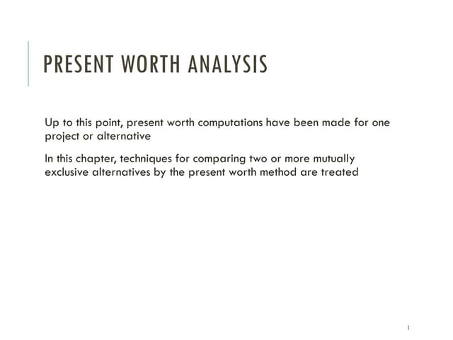 Chapter 5 present worth analysis -with examples | PPT