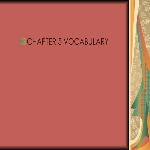Ch5vocab | PPT | Education