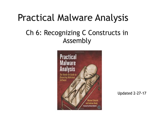CNIT 126 6: Recognizing C Code Constructs in Assembly | PDF CNIT 126 6: Recognizing C Code Constructs in Assembly | PDF