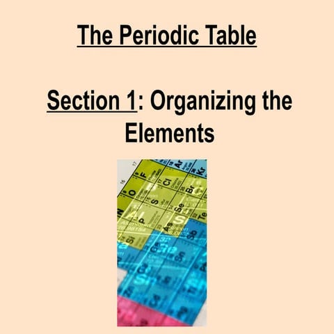Basics of periodic table | KEY