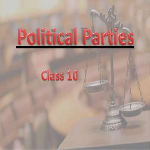 Political Parties class 10 civics PPT | PPTX
