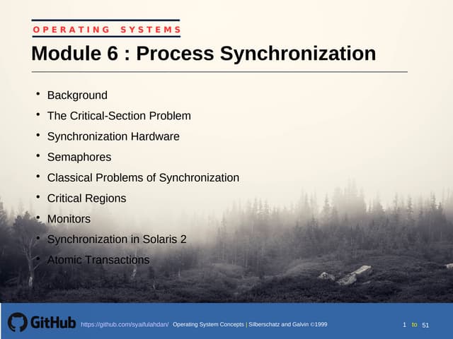 Operating System Ch6 Process Synchronization Ppt