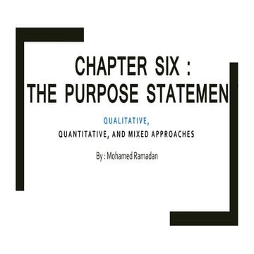 Ch6 purpose statement qualitative | PPTX