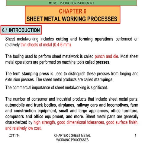 Punching and Blanking Process (Sheet Metal Forming) | PDF