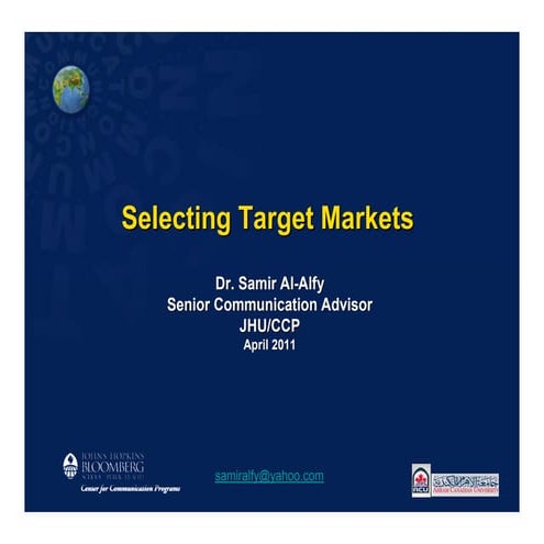 Ch6 social marketing selecting target markets_acu | PPT