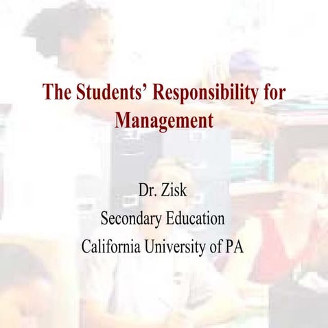The responsibility for learning | PPTX