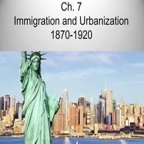 Immigration and Urbanization | PPT