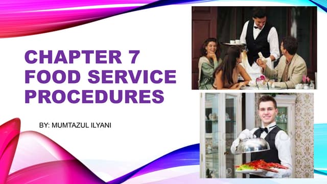 SEQUENCE OF SERVICE IN RESTAURANT.pptx | Bars & Restaurants | Attractions