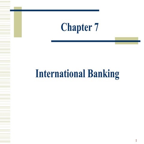 International banking | PPT