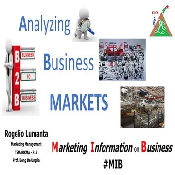 Chapter 7 Analyzing Business Markets | PPT